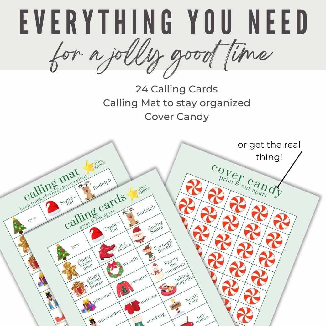Preschool Christmas Bingo Printable