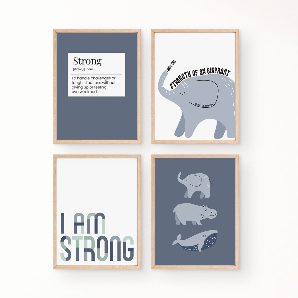 Printable I am Strong Poster Bundle - Birchmark Designs