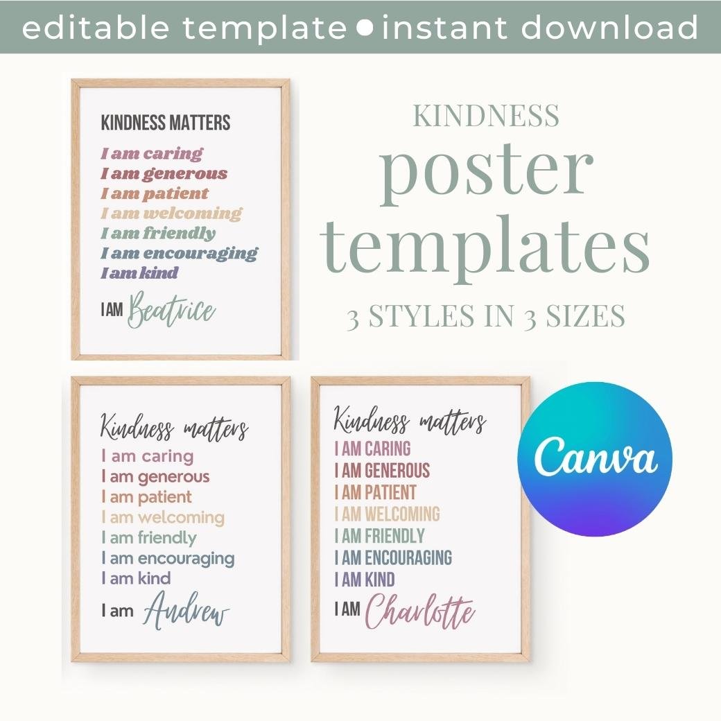 I am Kind Editable Template - Birchmark Designs