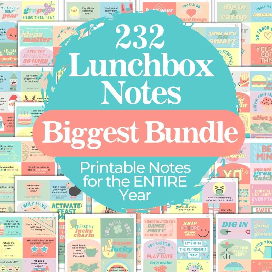 Printable Lunchbox Notes for Boys and Girls – Birchmark Designs