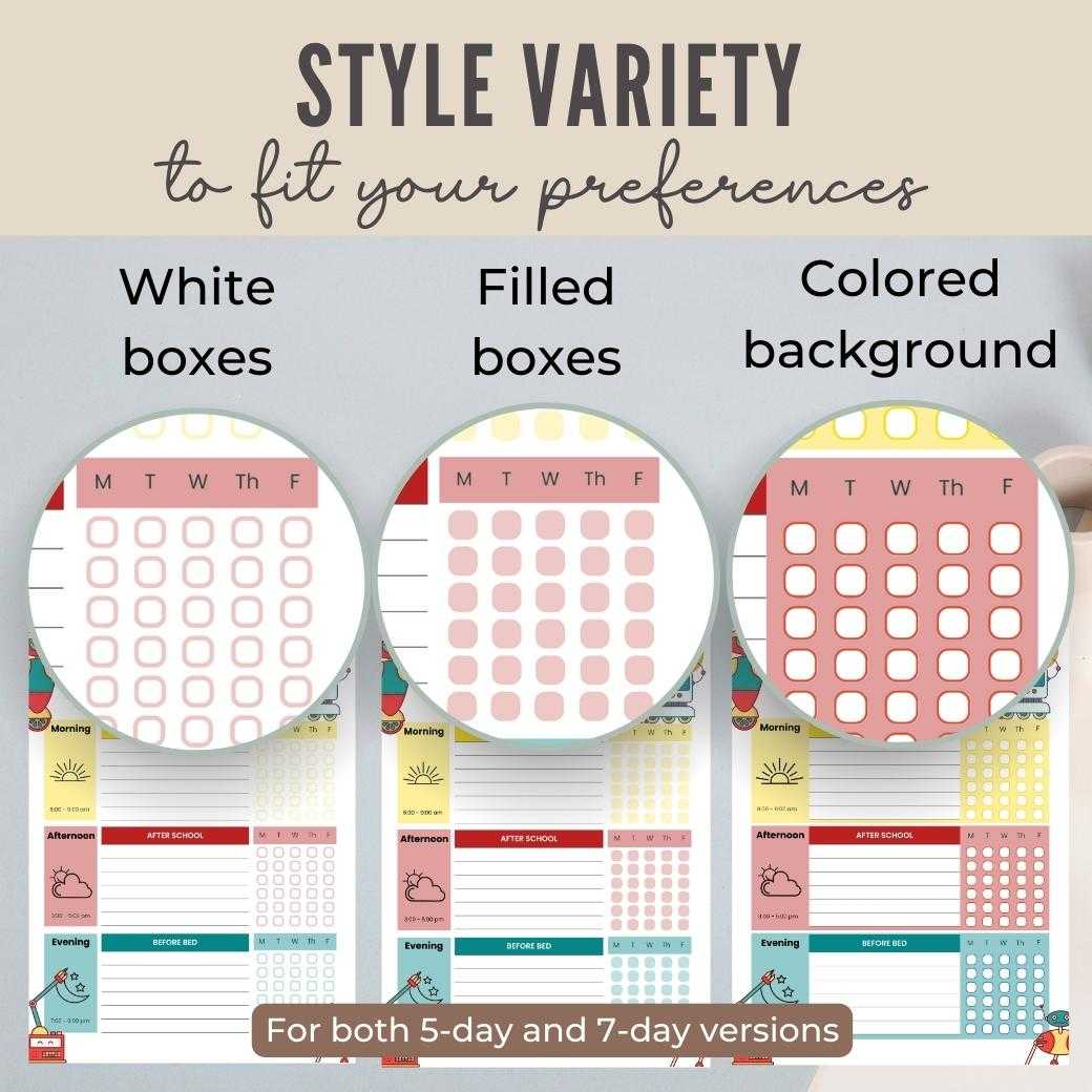 Robot Editable Daily Routine Checklist - Birchmark Designs