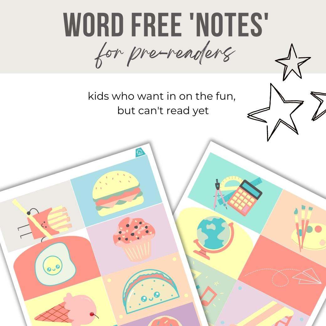 Printable Everyday Lunchbox Notes for Preschool and Kindergarten ...