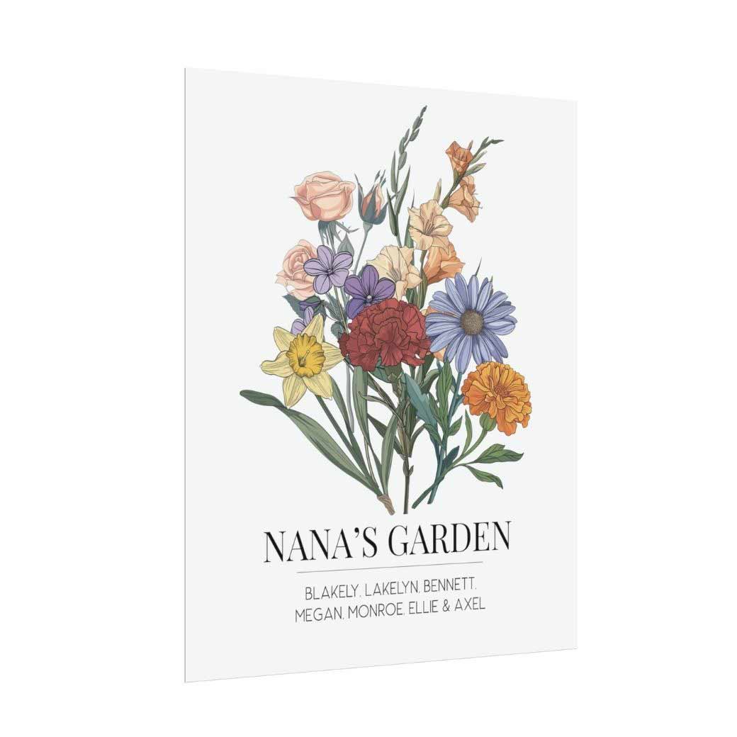Birth Flower Bouquet Poster - Birchmark Designs
