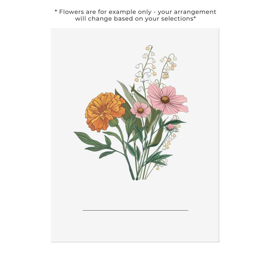 Birth Flower Bouquet Poster - Birchmark Designs