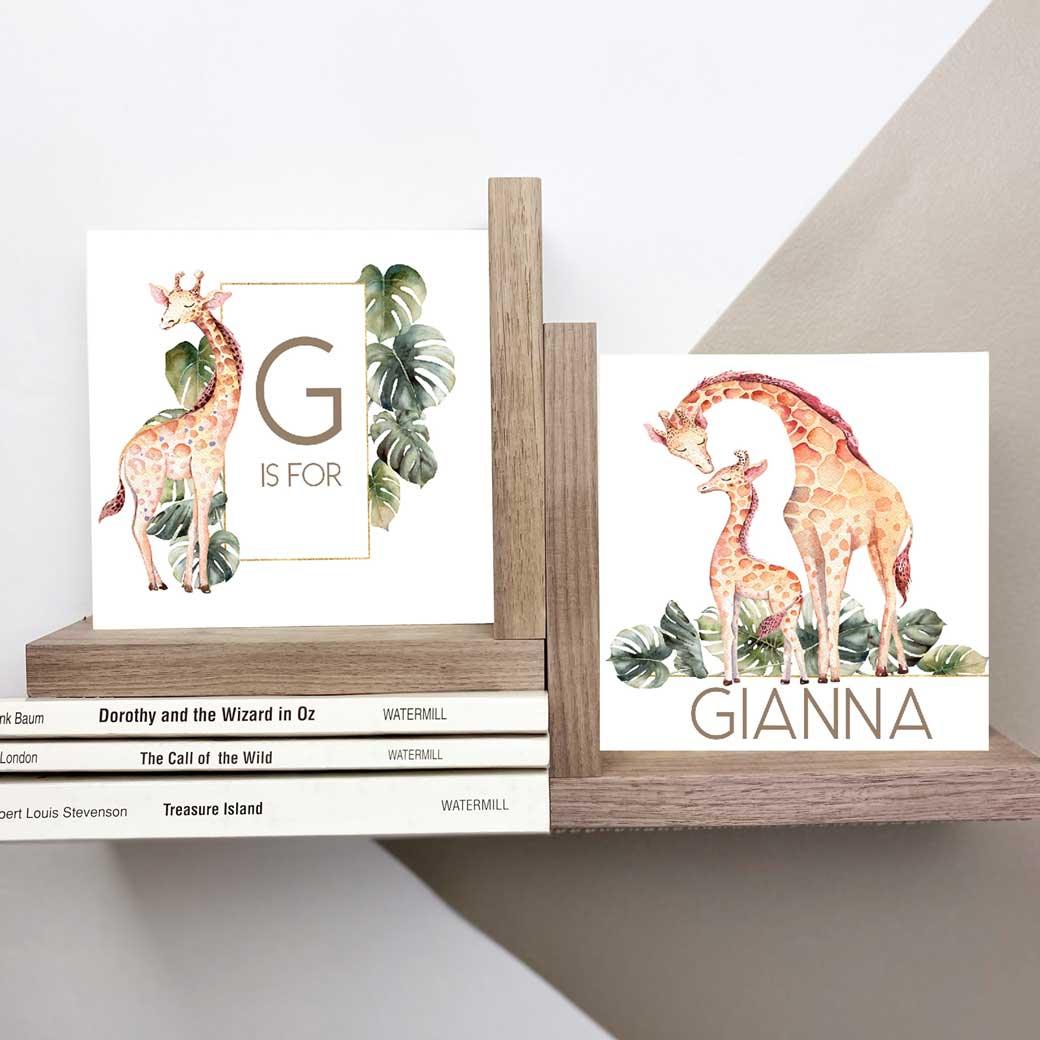 Giraffe Bookend Set – Birchmark Designs