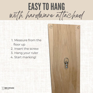 Stained Walnut Growth Chart Ruler - Natural Numbers – Birchmark Designs