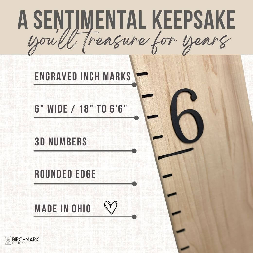 Maple Growth Chart Ruler - Birchmark Designs