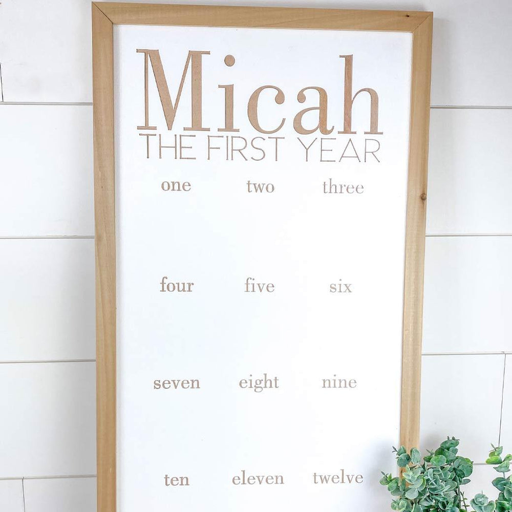 One Year Milestone Photo Display - Birchmark Designs