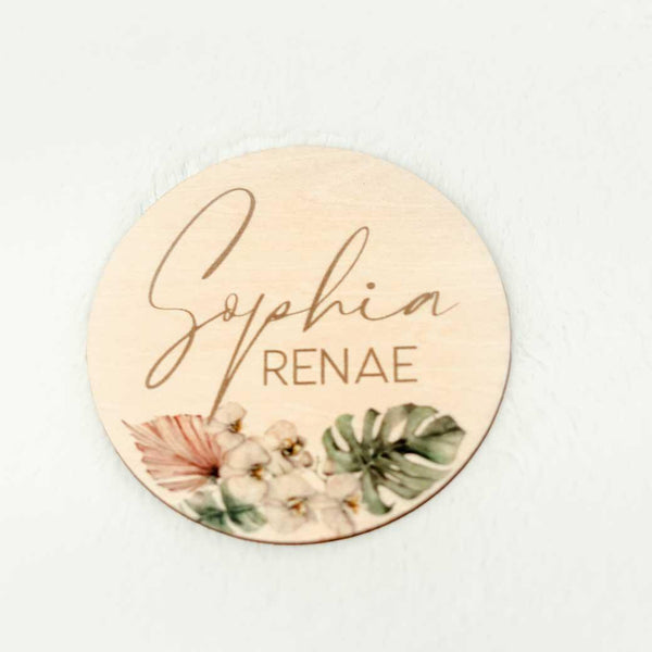 Orchid Name Announcement Sign - Birchmark Designs