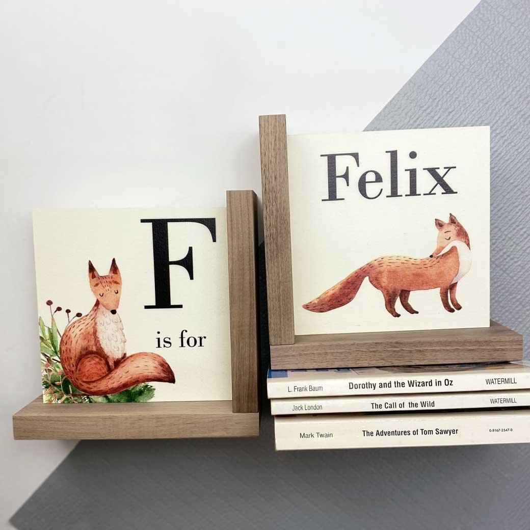 Woodland Fox Bookend Set – Birchmark Designs