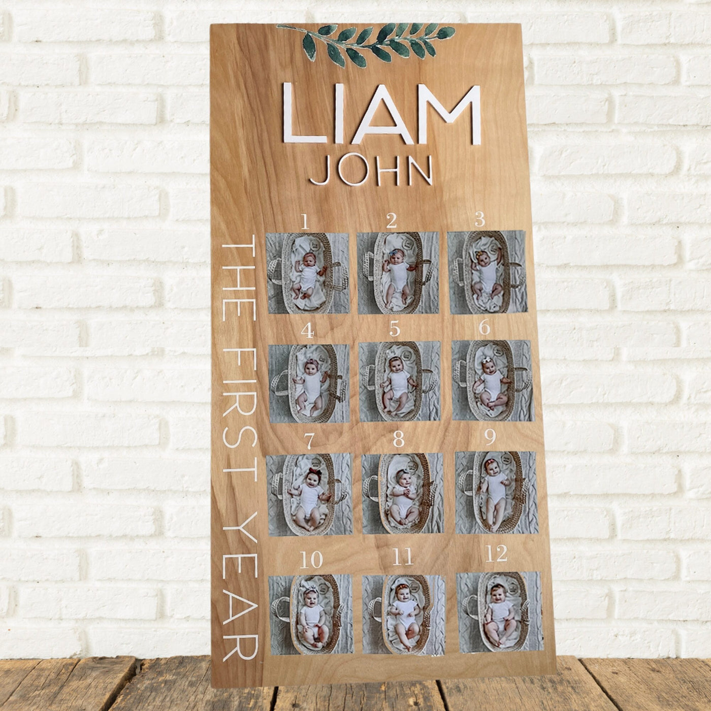 One Year Milestone Photo Display - Birchmark Designs